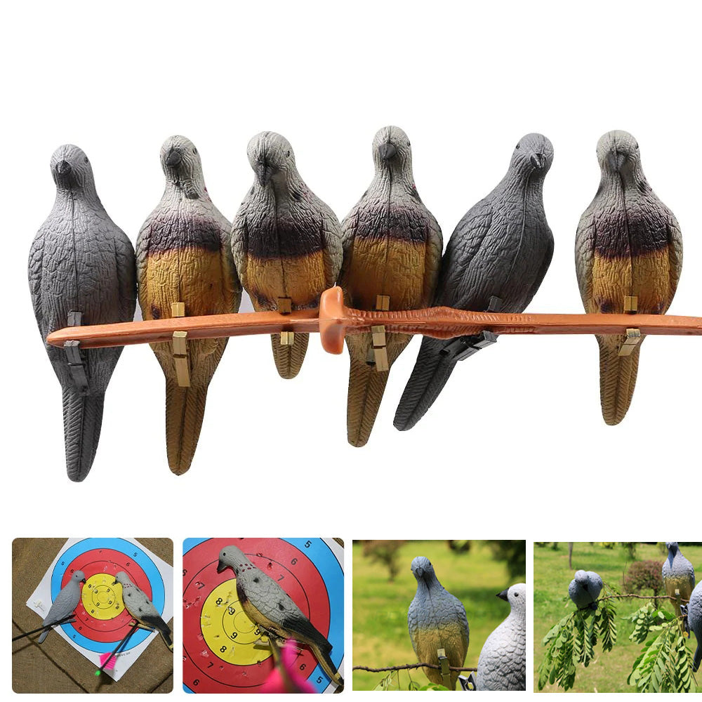 6x Archery EVA Foam 3D Pigeon Dove Bird Attracting Decoy Baits Animal ...