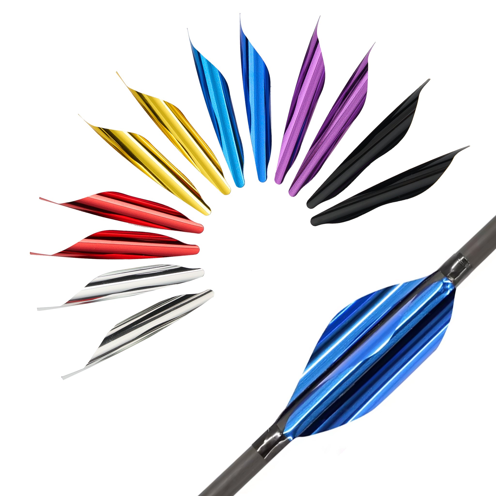 50x Vanes 1.8 inch Spiral Archery Feather Fletching – UK.HuntingDoor.com