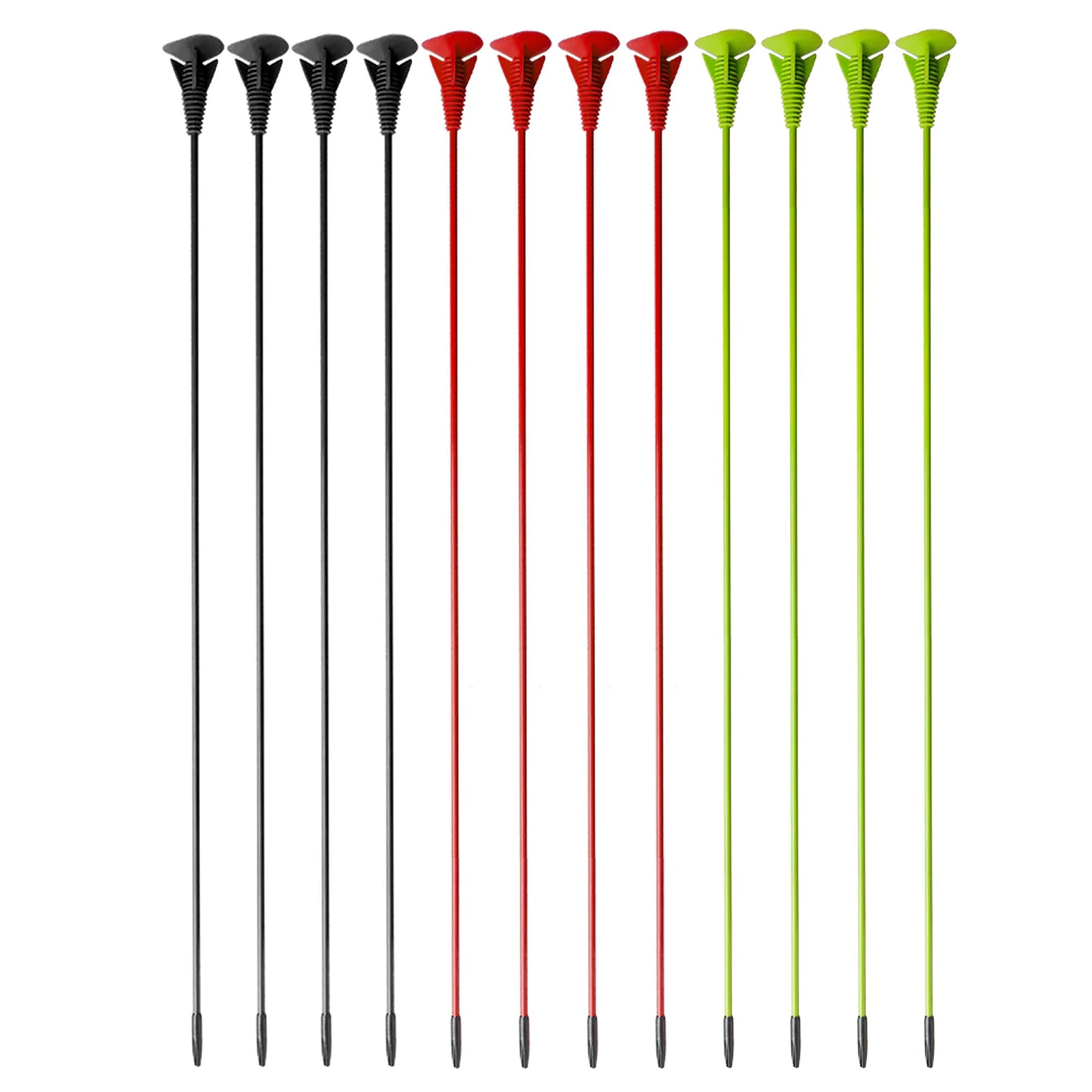 12x 25" Green/Black/Red Kids Fixed Sucker Arrowheads Fiberglass Game A ...